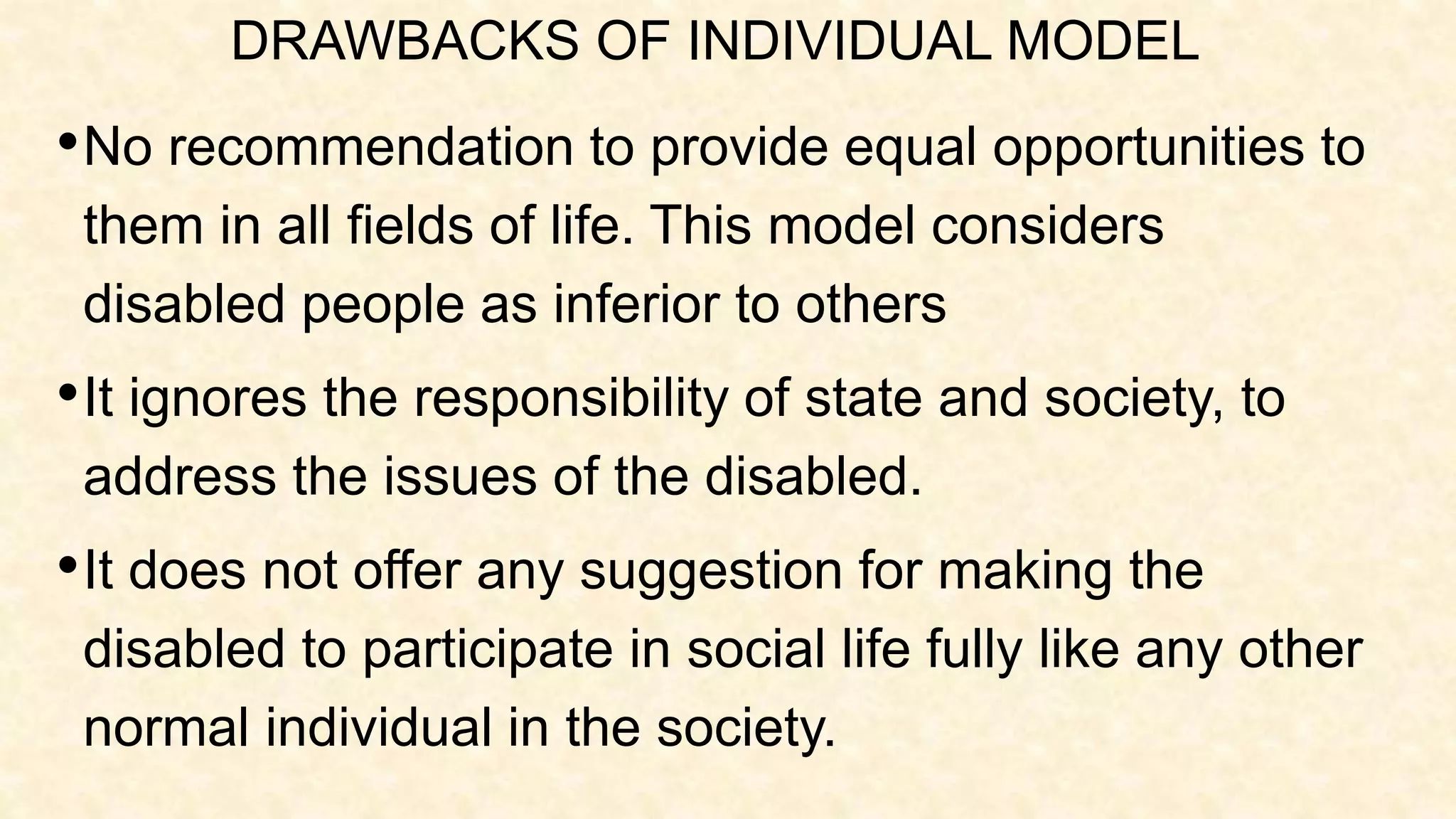 MODELS OF DISABILITY | PPTX