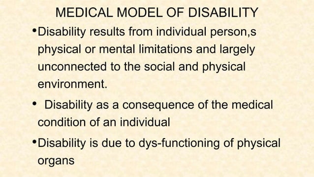 MODELS OF DISABILITY | PPTX