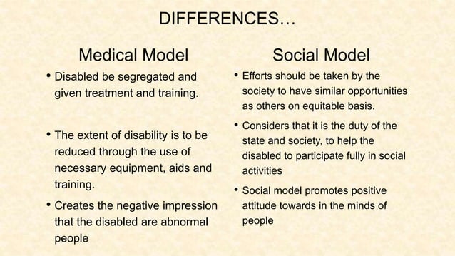 MODELS OF DISABILITY | PPTX
