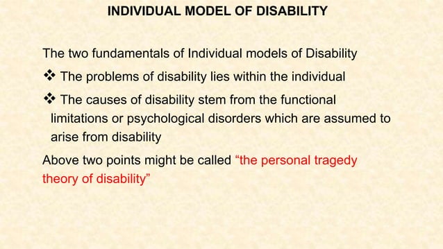 MODELS OF DISABILITY | PPTX