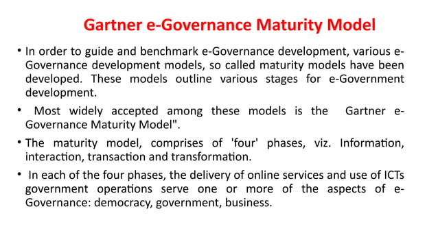 Presentation on Models of E-Governance .pptx | Internet | Computing
