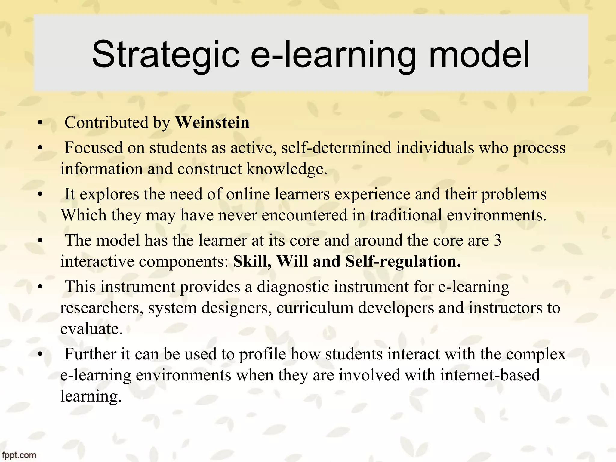 Models of e-learning | PPT