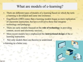 Models of e-learning | PPT