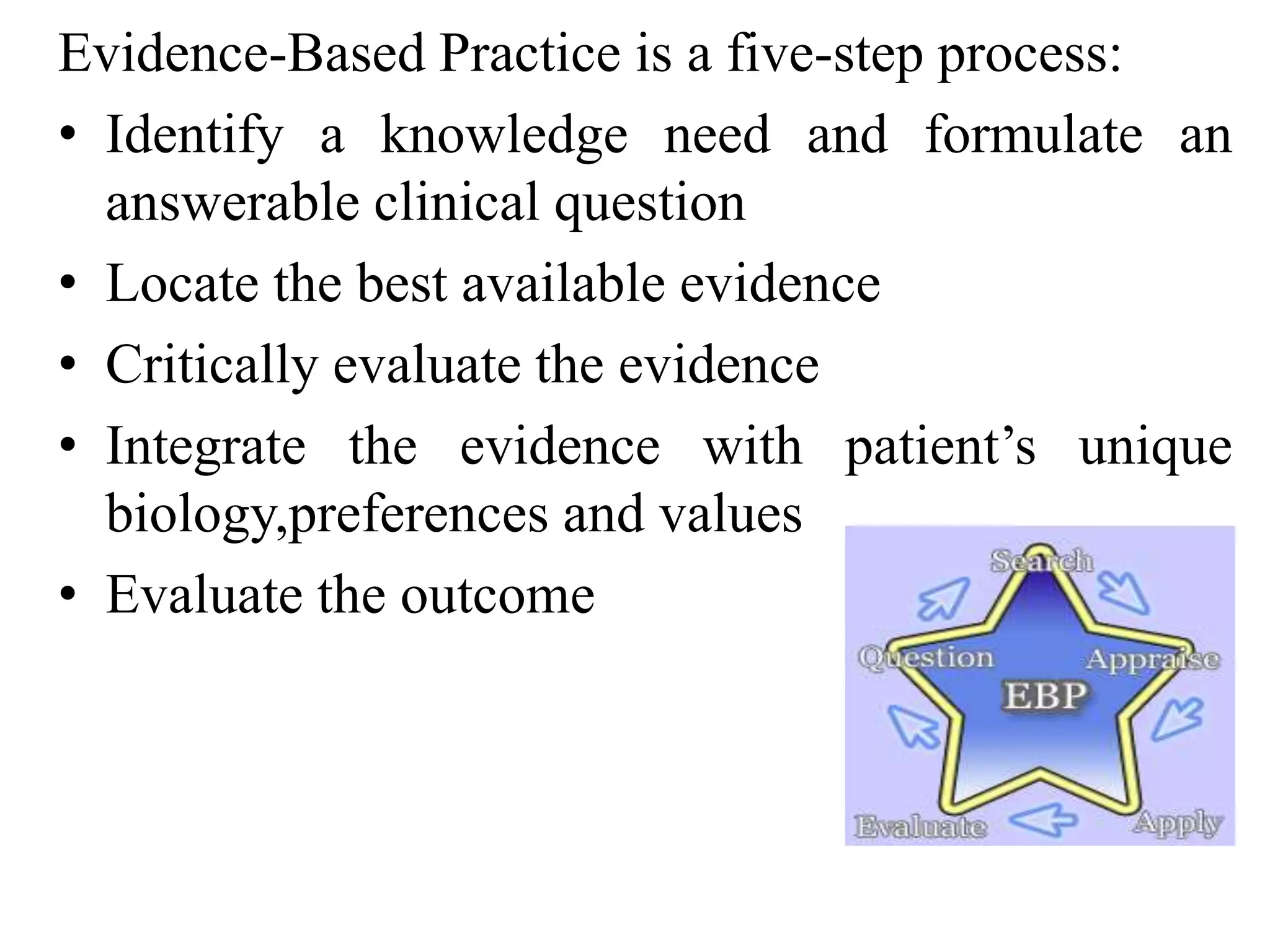 Models of Evidence Base Practice PPT use in ANP, Education subject | PPT