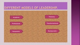 Models of Educational leadership | PPTX