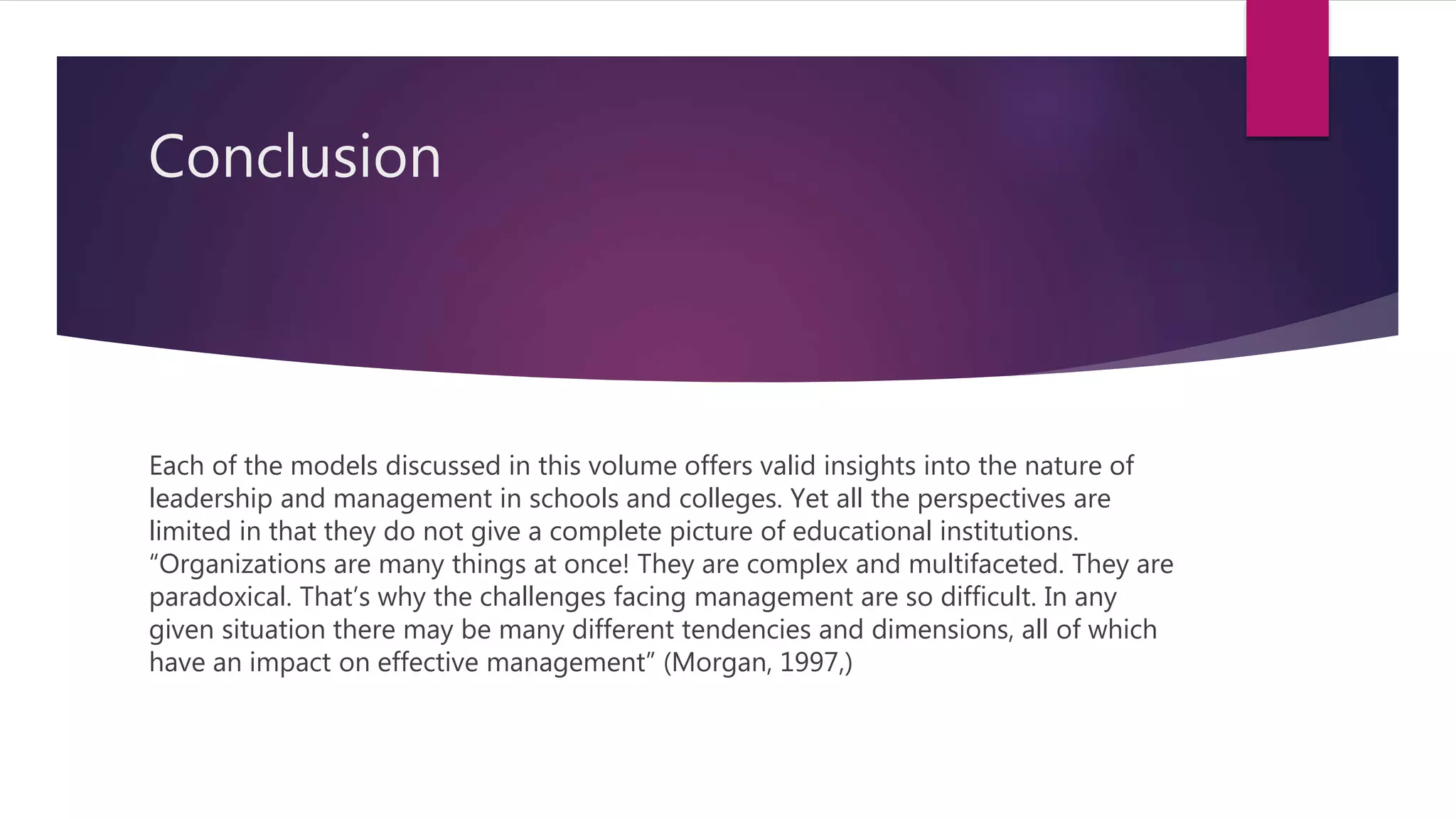 Models of educational management | PPTX