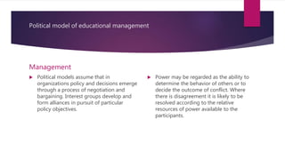 Models of educational management | PPTX