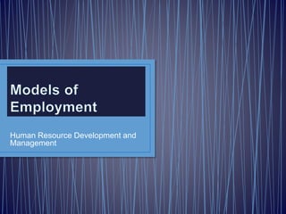 Models of employment | PPTX