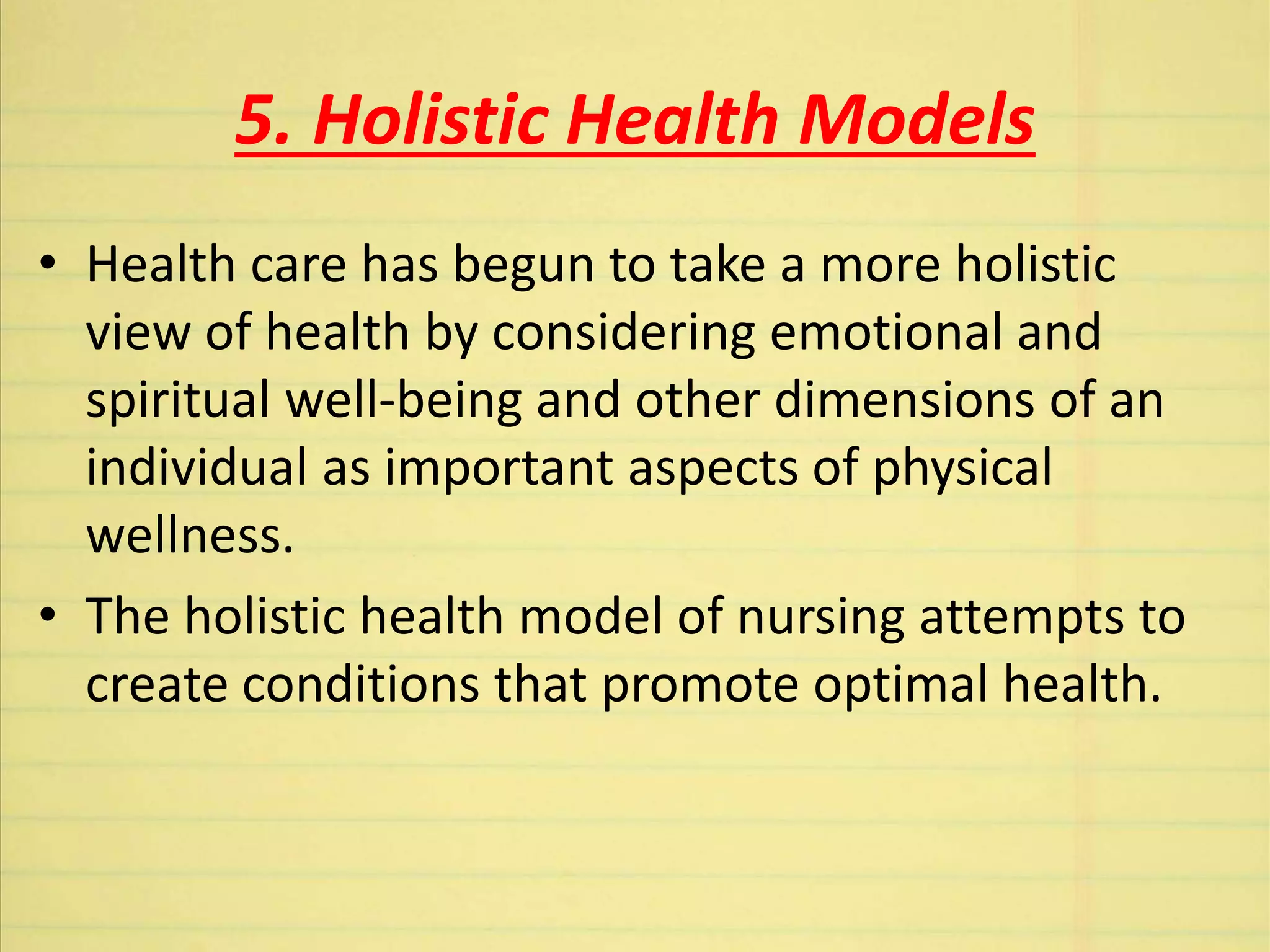 Models of health and illness | PPTX