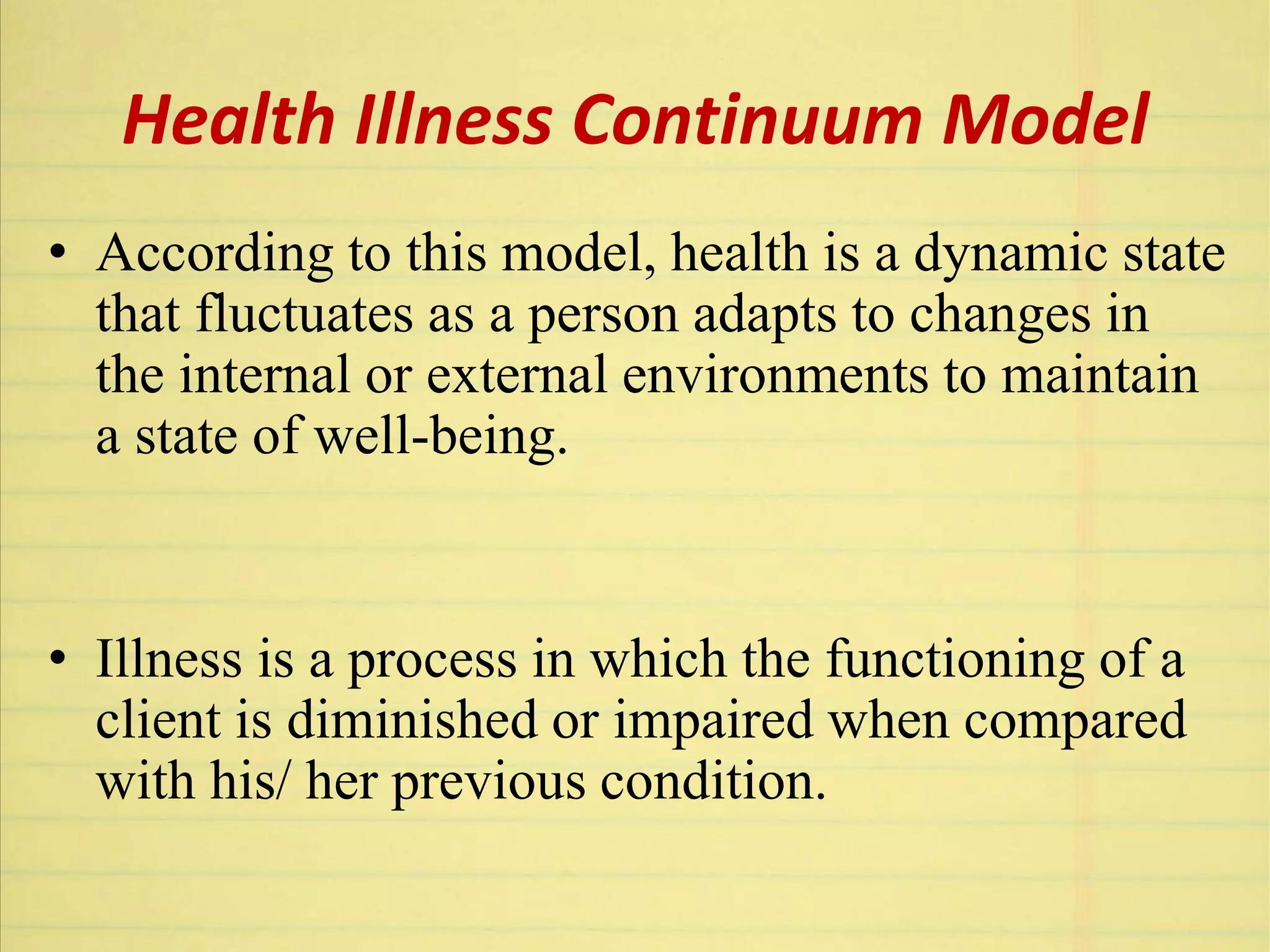 Models of health and illness | PPTX