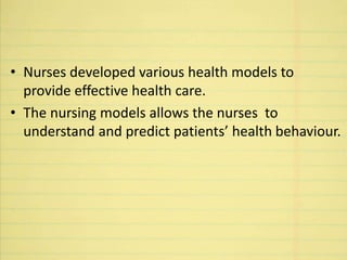 Models of health and illness | PPTX