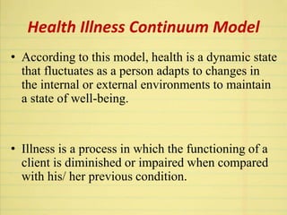 Models of health and illness | PPTX