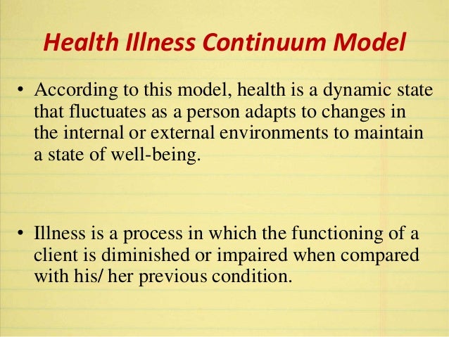 Models of health and illness