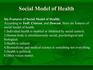 Models of health and illness | PPT