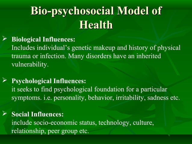 Models of health and illness | PPT | Genetics | Science