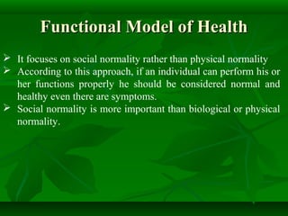 Models of health and illness | PPT