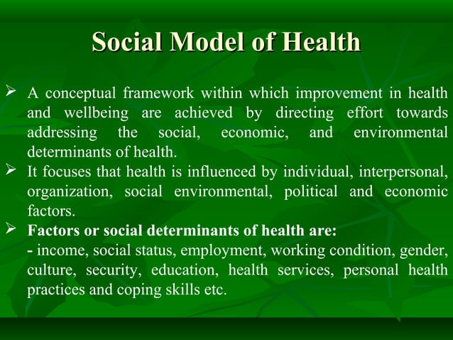 Models of health and illness | PPT | Genetics | Science