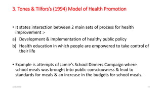 Models of health promotion | PPTX