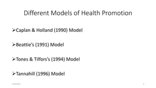 Models of health promotion | PPTX