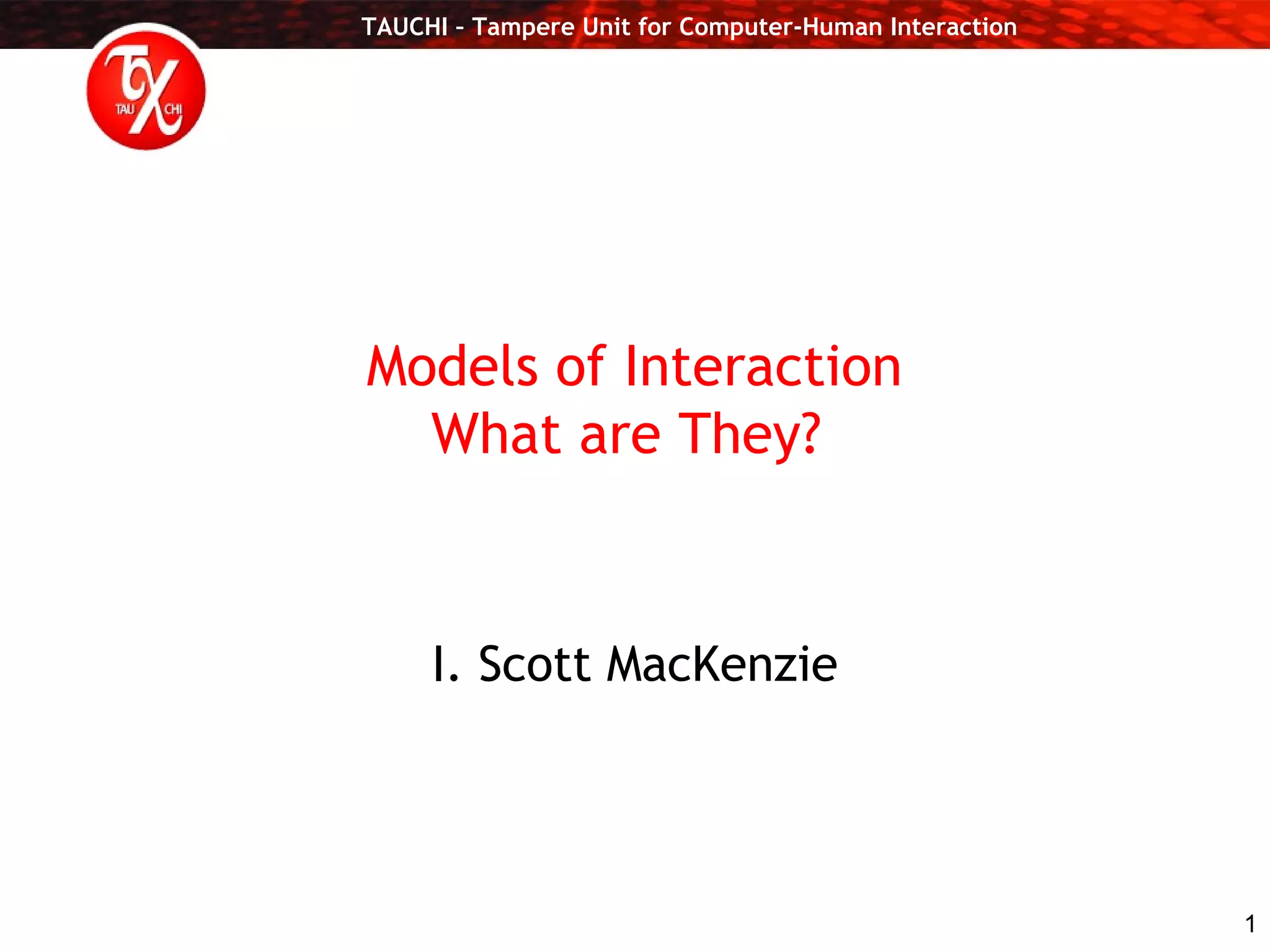 Models Of Interaction Ppt Desktops Computing