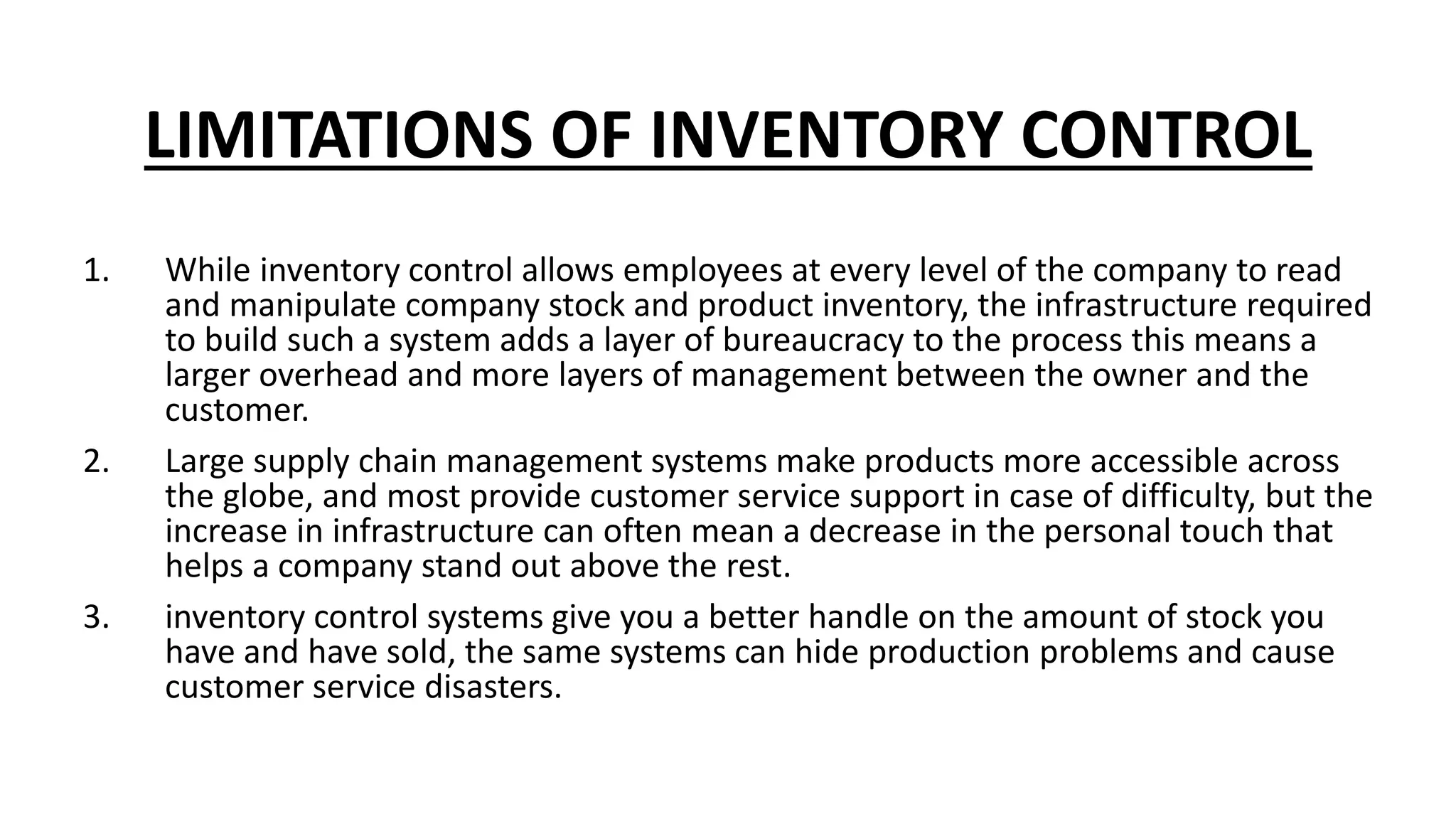Models of inventory control | PPTX