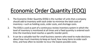 Models of inventory control | PPTX