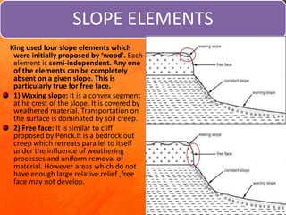 Models of landscape evolution and slope development by king | PPTX