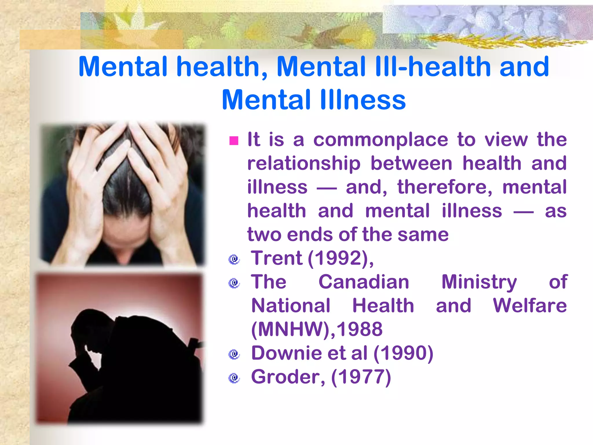 Models of mental health & illness | PPTX