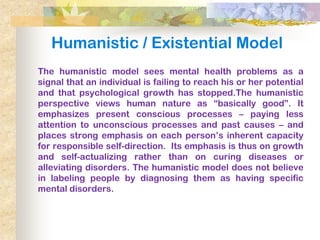 Models of mental health & illness | PPTX