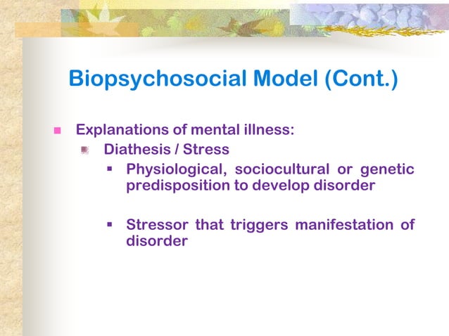 Models of mental health & illness | PPTX