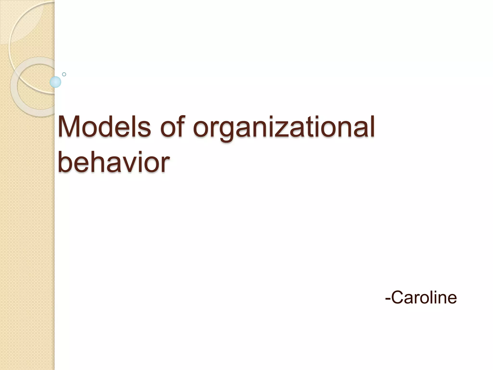 Models of ob | PPT