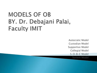 MODELS OF OB. | PPT