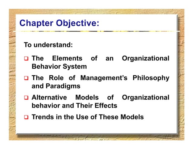 Models Of Organizational Behavior | PDF