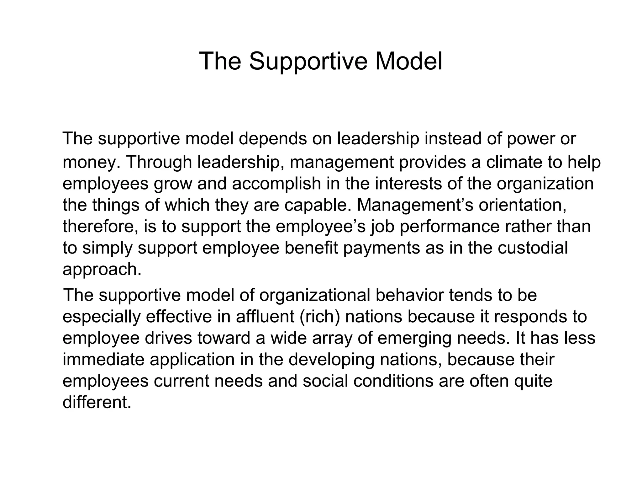 Models of organizational behavior | PPT | Business Administration ...