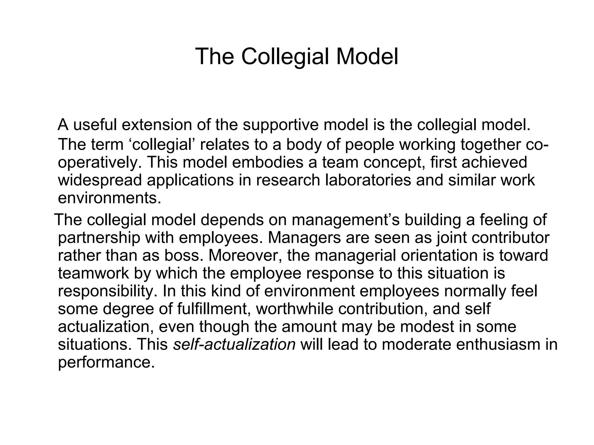 Models of organizational behavior | PPT | Business Administration ...