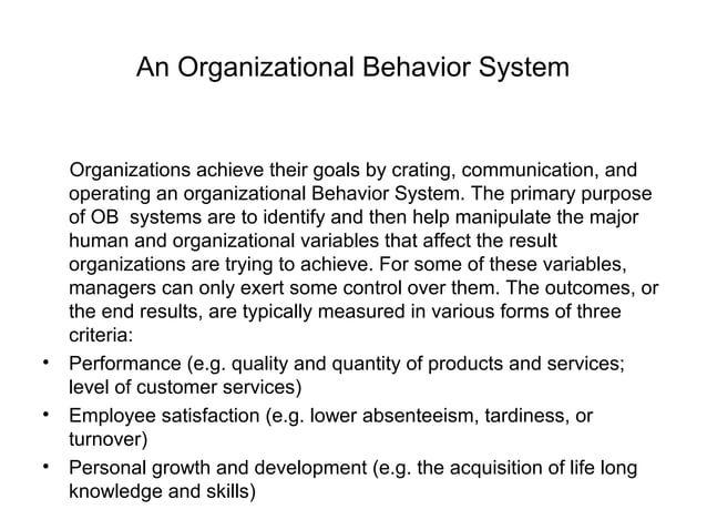 Models of organizational behavior | PPT | Business Administration ...