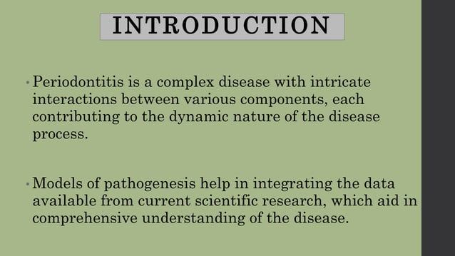 MODELS OF PATHOGENESIS IN PERIODONTITIS (1).pptx | Dental Health ...