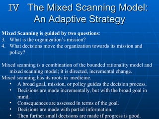 Models of policy making and the concept of power in policy | PPT