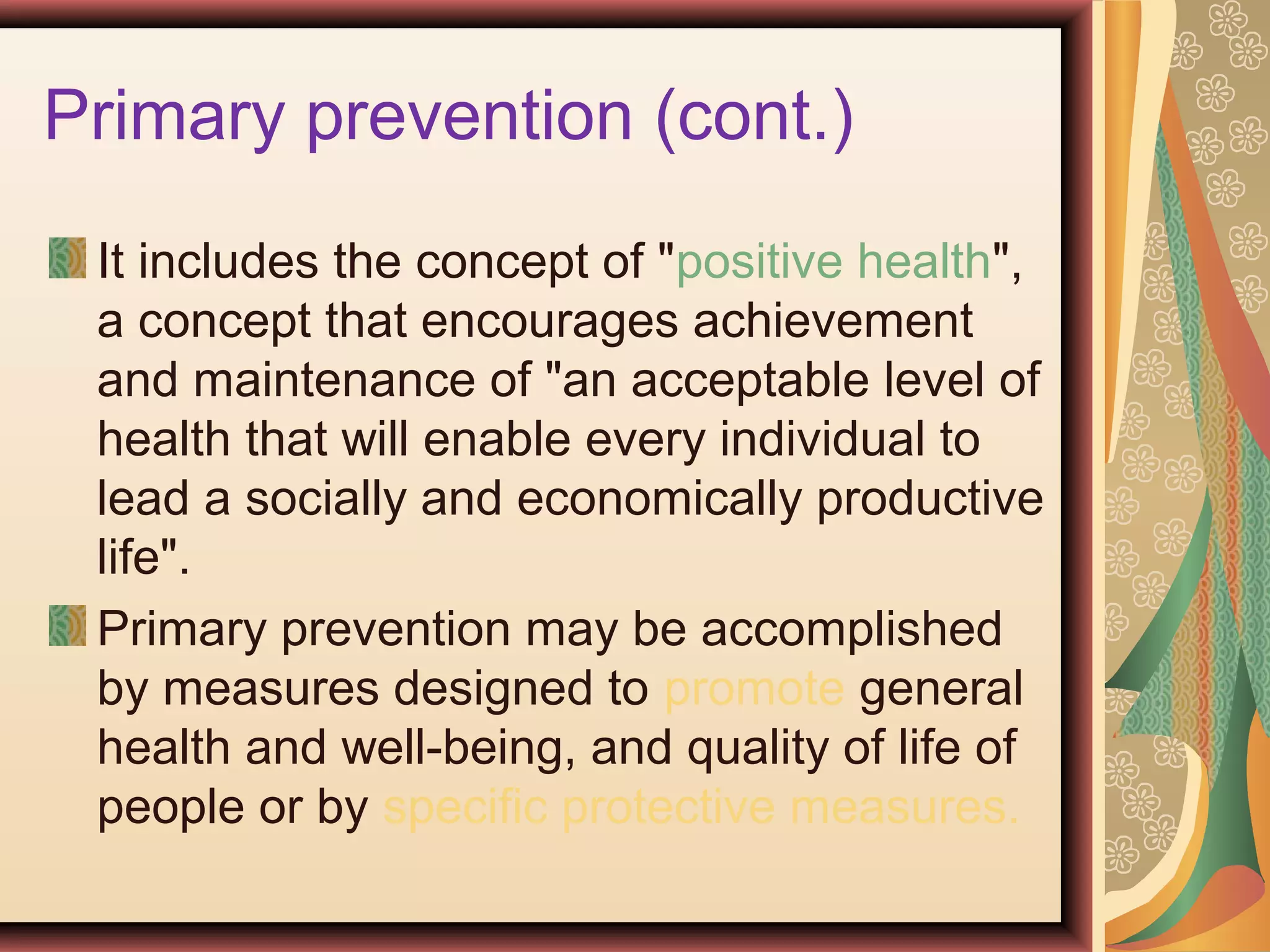 Models of prevention | PPT