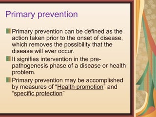 Models of prevention | PPT