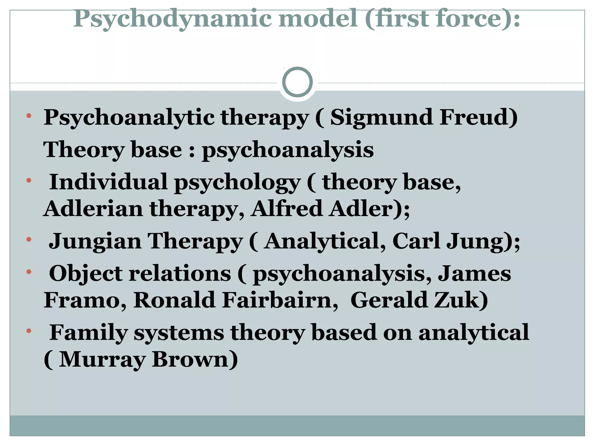 Models of psychotherapy | PPT