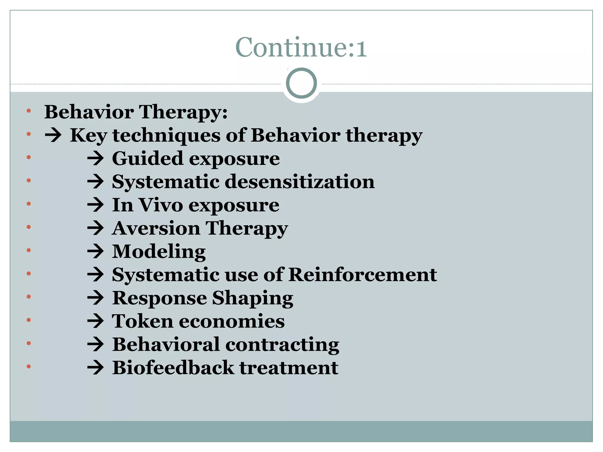 Models of psychotherapy | PPT