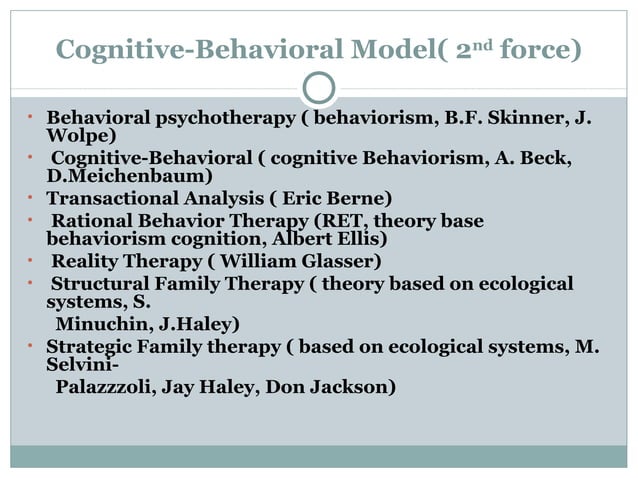Models of psychotherapy | PPT
