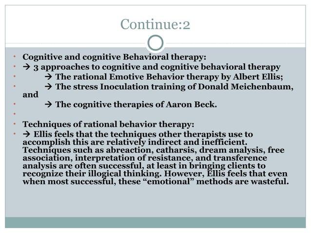 Models of psychotherapy | PPT