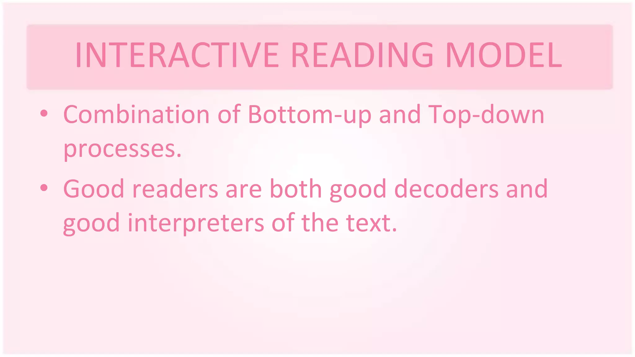 Models of Reading | PPT
