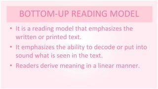 Models of Reading | PPT
