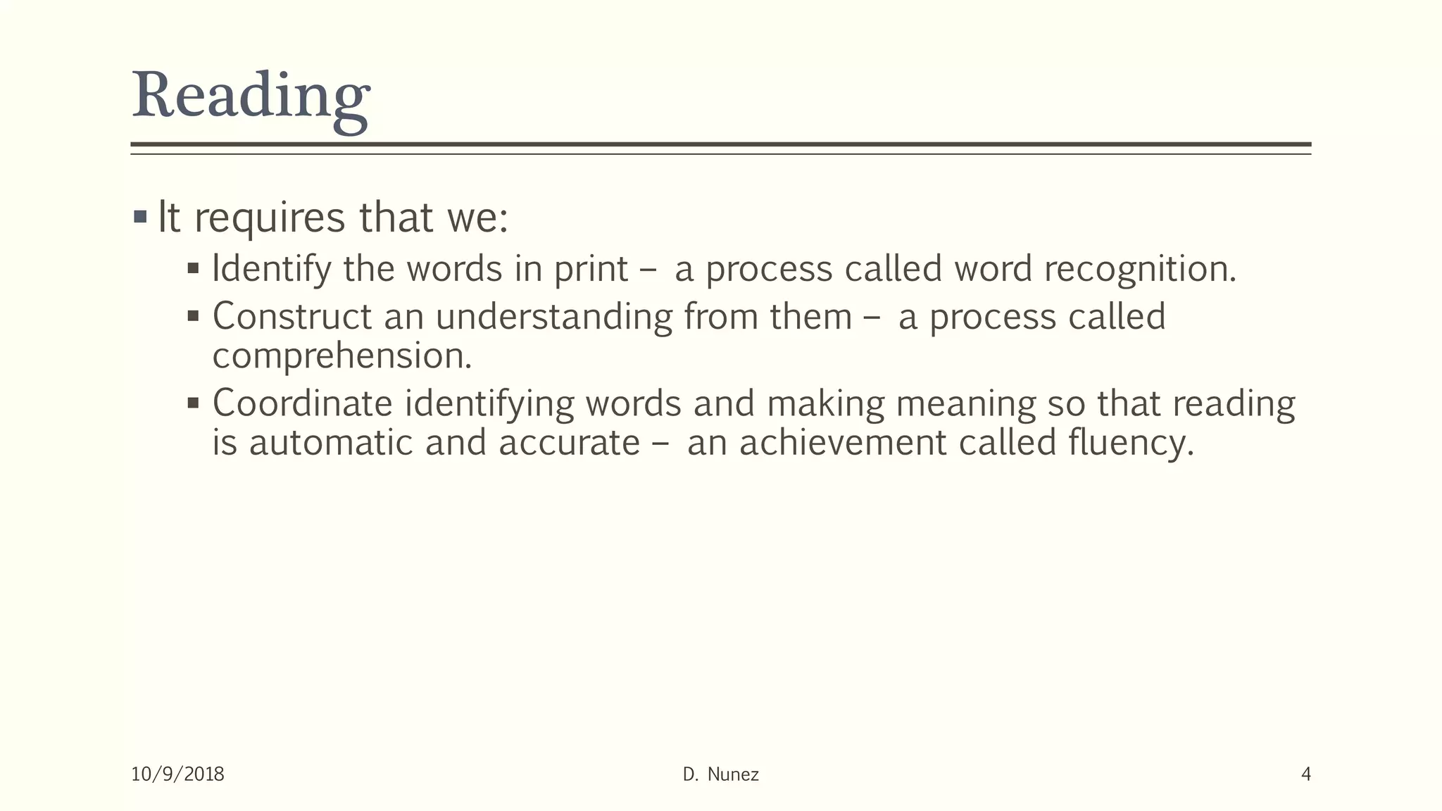 EDUC 551 Models of reading | PPTX