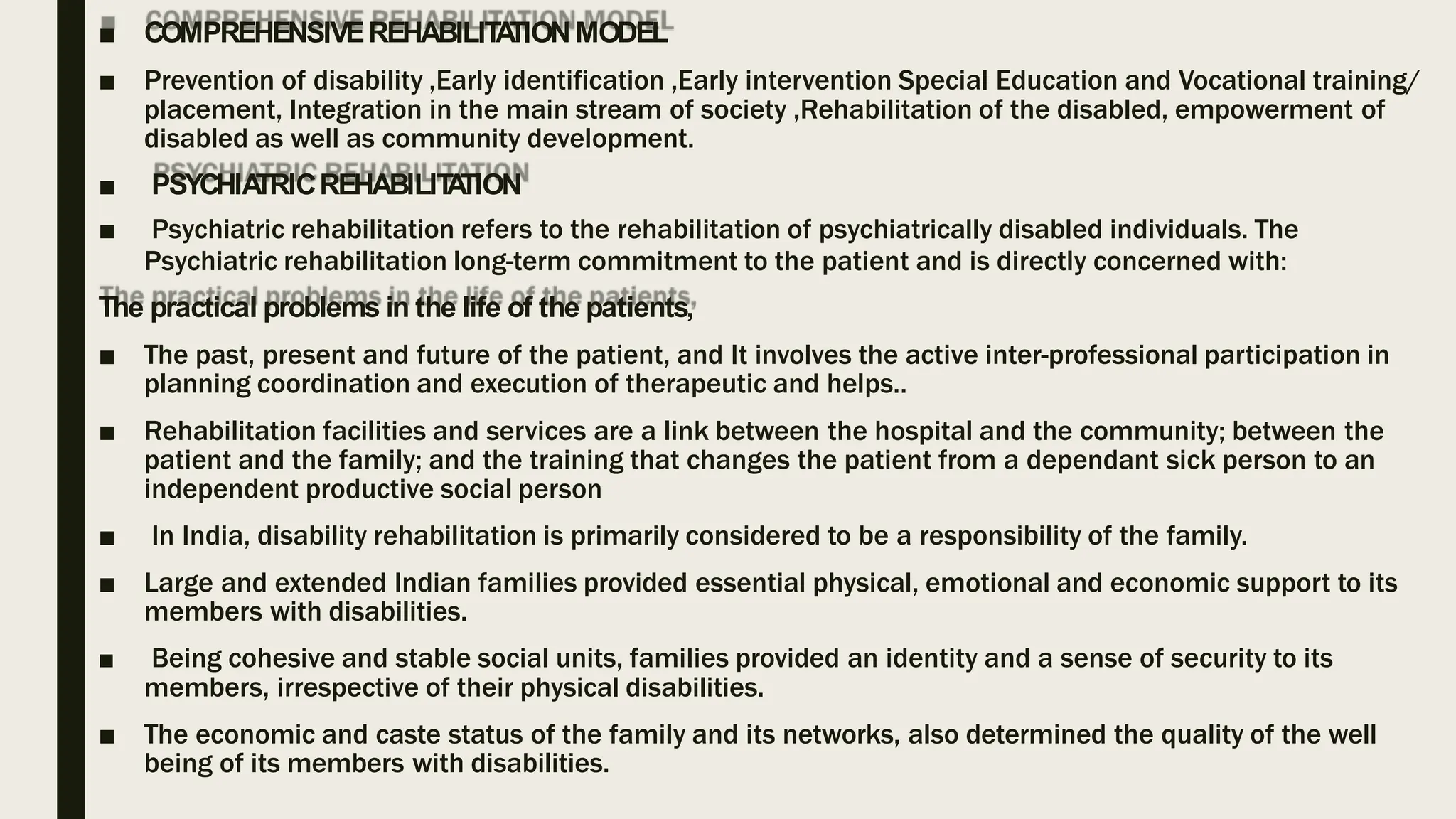 models of rehabilitation - community based rehabilitation | PPTX