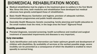 models of rehabilitation - community based rehabilitation | PPTX