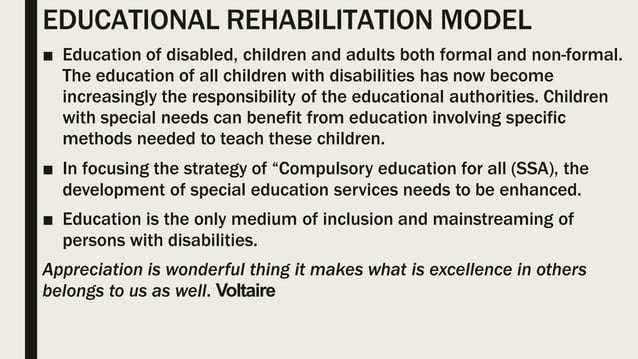 models of rehabilitation - community based rehabilitation | PPTX ...